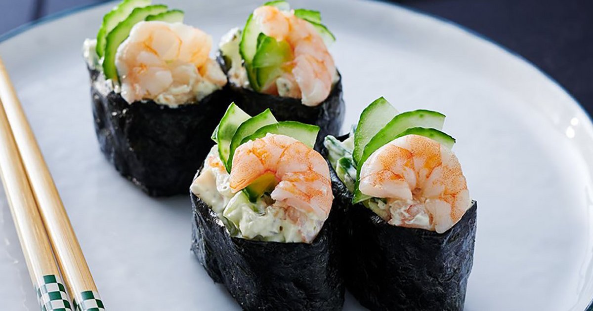 Gunkan Maki Sushi aux crevettes et au concombre | Kikkoman