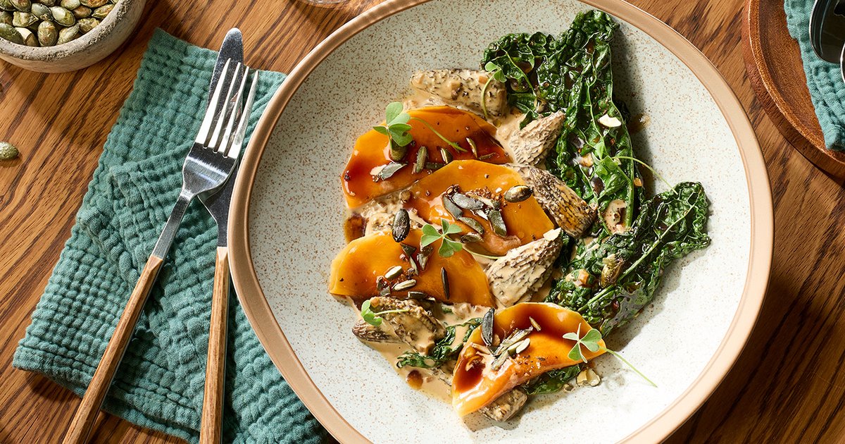 Ravioles de courge Teriyaki et crème de morilles | Recette | Kikkoman
